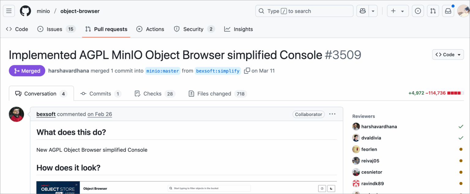 特别更新：MinIO 社区版 11 万行代码被删除，Web 管理功能全面移除 - 小站背面
